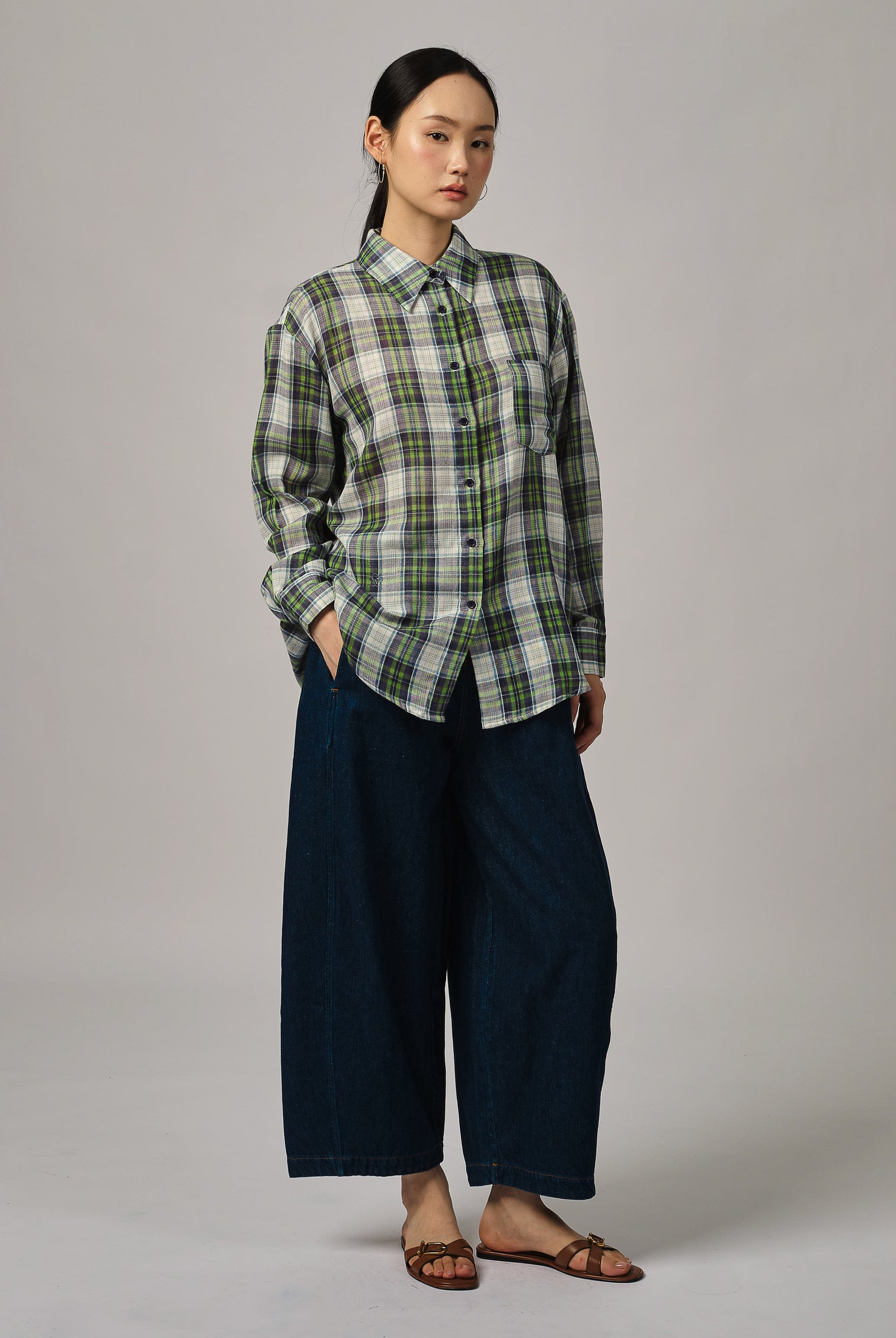Statement Button-Back Shirt in Blue – Whimsigirl
